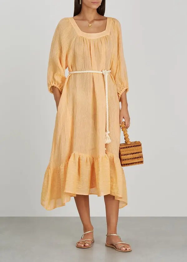 slim fit dress slacks Scallop Button Down Mini Dress