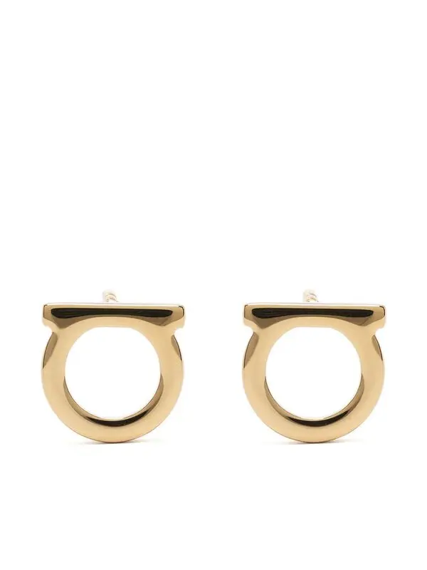 FERRAGAMO Gancini Stud Earrings - Gold