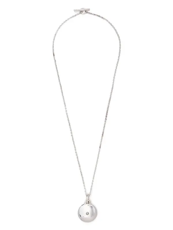 PARTS OF FOUR Disk Diamond Slab Necklace - Metallic