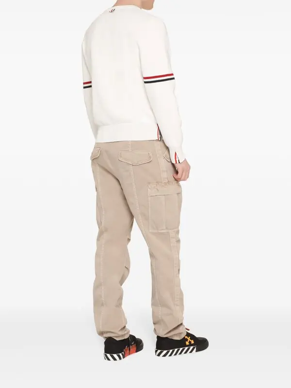Thom Browne Milano Stitch Armband Jumper - White