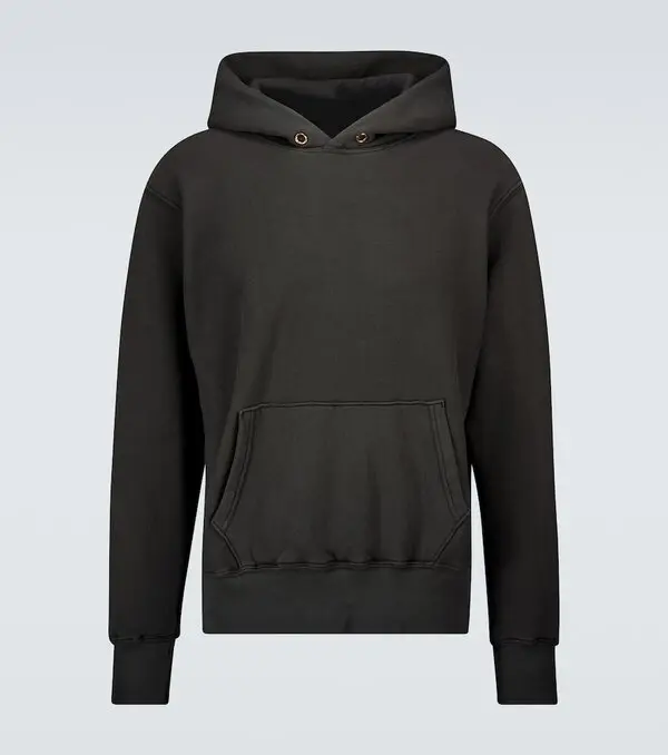 LES TIEN Cropped Hooded Sweatshirt - Black