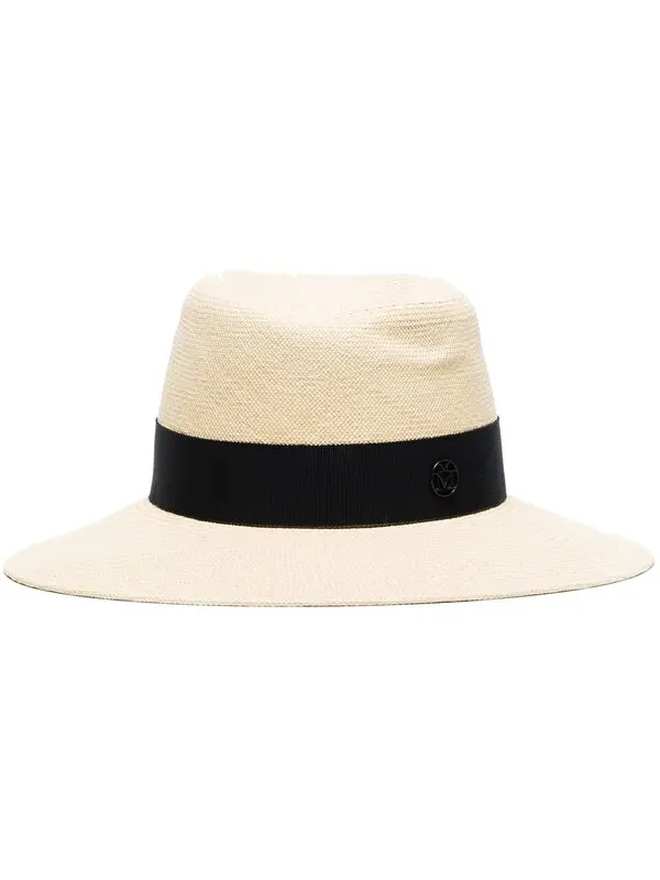 MAISON MICHEL Virginie Straw Fedora - Neutrals