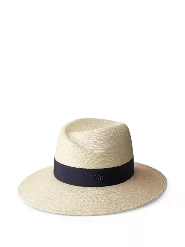 MAISON MICHEL Virginie Straw Fedora Hat - Neutrals
