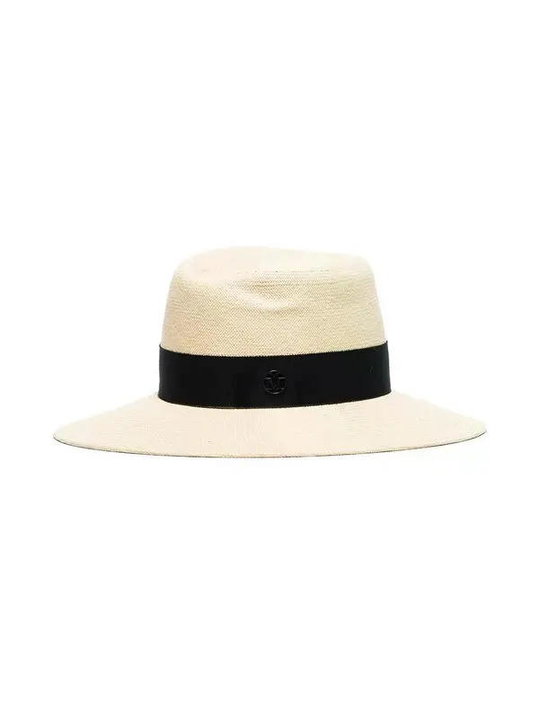 MAISON MICHEL Virginie Straw Fedora Hat - Neutrals