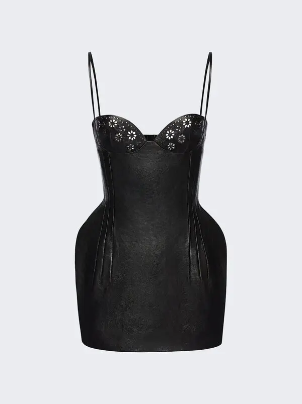 Magda Butrym Leather Mini Dress
