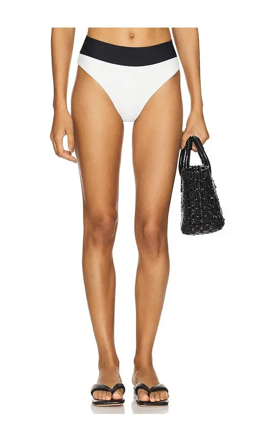 Tularosa Mack Bikini Bottom - White & Black