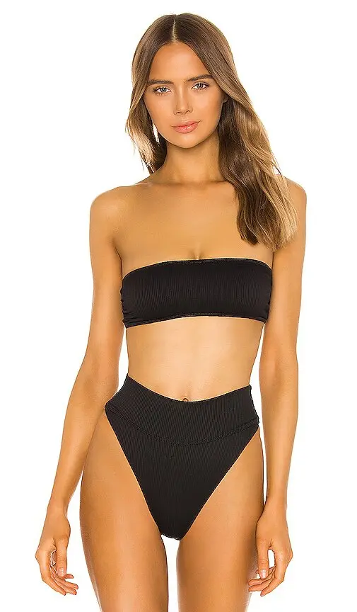 Beach Riot Kelsey Bandeau Bikini Top - Black