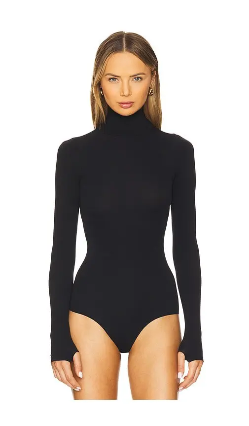 Commando Ballet Body Turtleneck Bodysuit - Black
