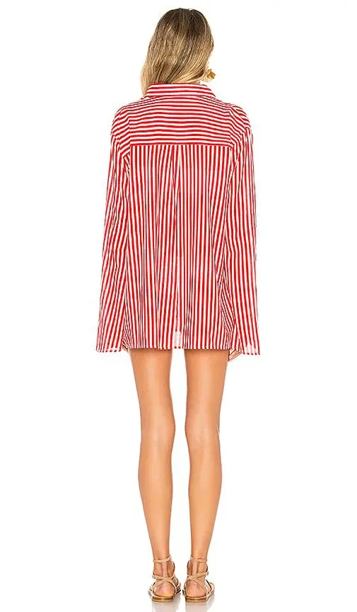 Tularosa Raquel Beach Shirt In Red