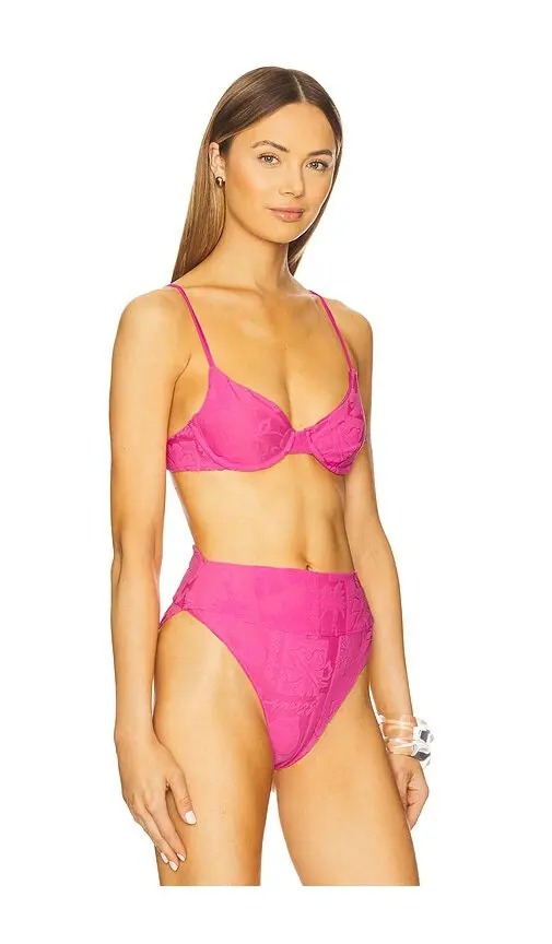 Beach Riot Camilla Bikini Top - Strawberry Stand Terry