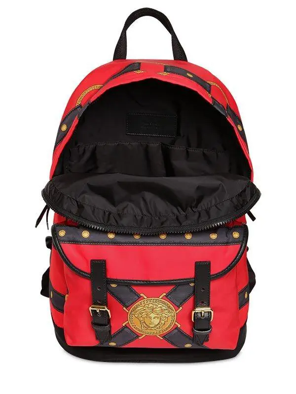 Versace Bondage Printed Nylon Backpack
