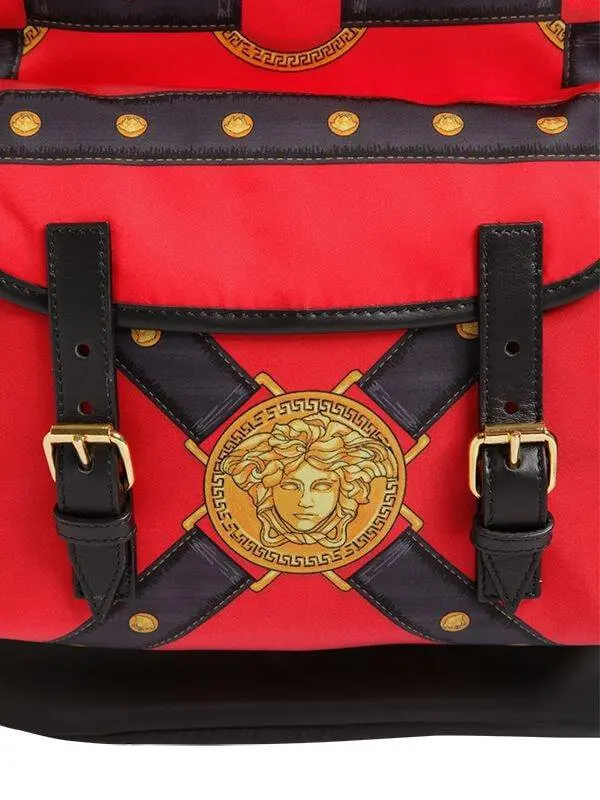 Versace Bondage Printed Nylon Backpack