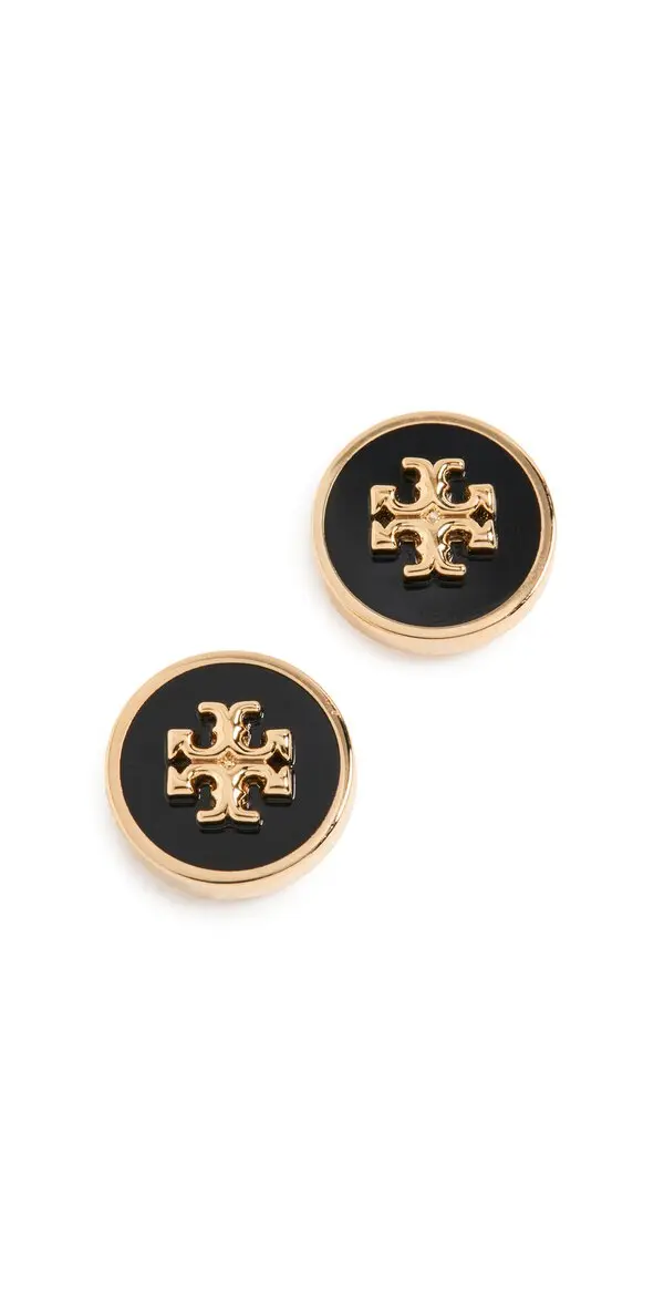 Tory Burch Icon Enamel Stud Earrings - One-color
