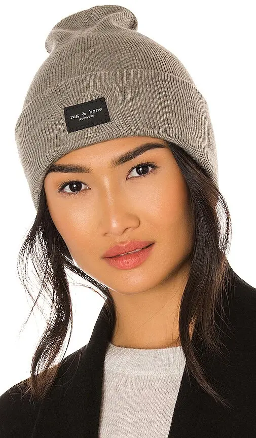 Rag & Bone Addison Beanie In Grey Melange - 20% Off  display picture 1