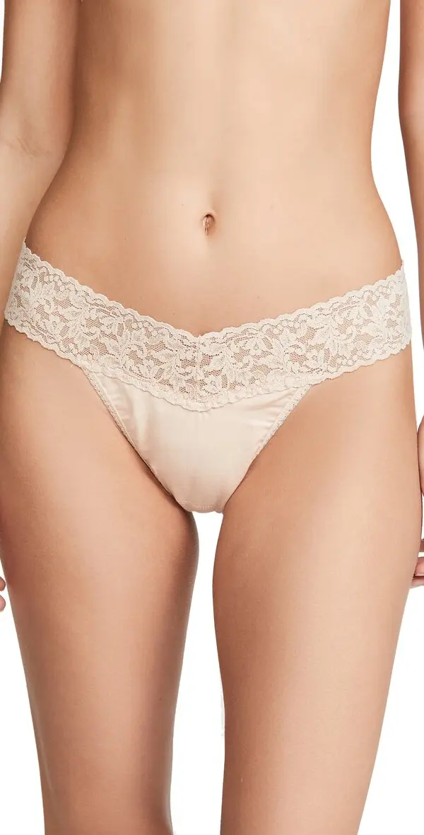 Hanky Panky Cotton With A Conscience Orig Rise Thong - Chai