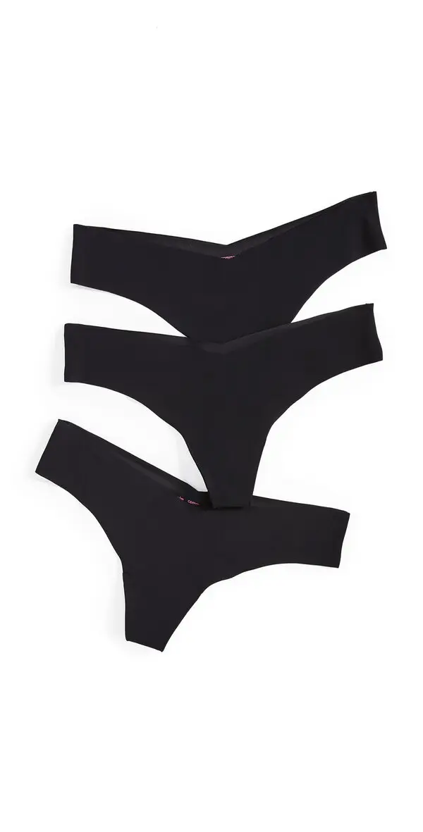 Commando Classic Thong 3-pack - Black/black/black