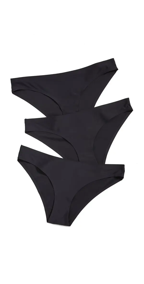 Honeydew Intimates Skinz Hipster Panty 3-pack - Black/black/black