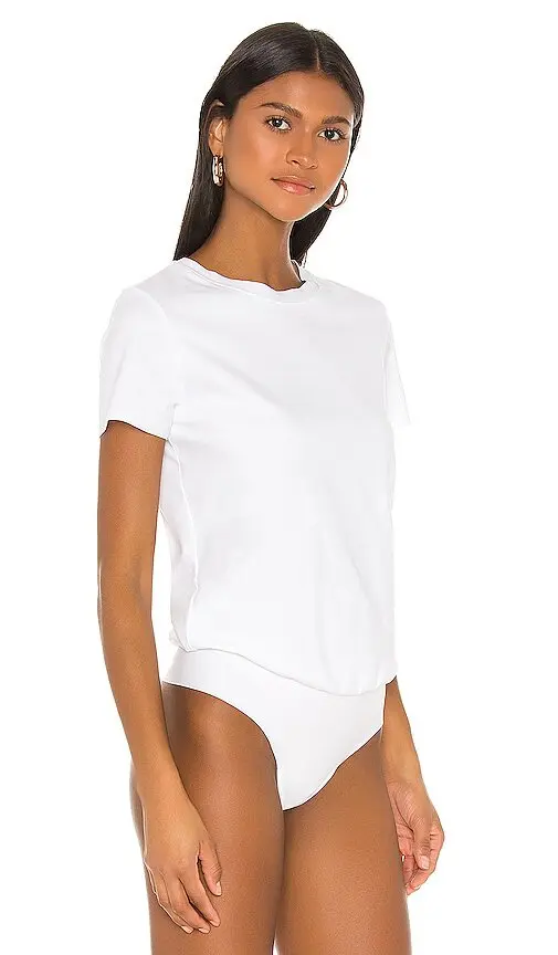 Commando Essential Cotton Crewneck Bodysuit - White