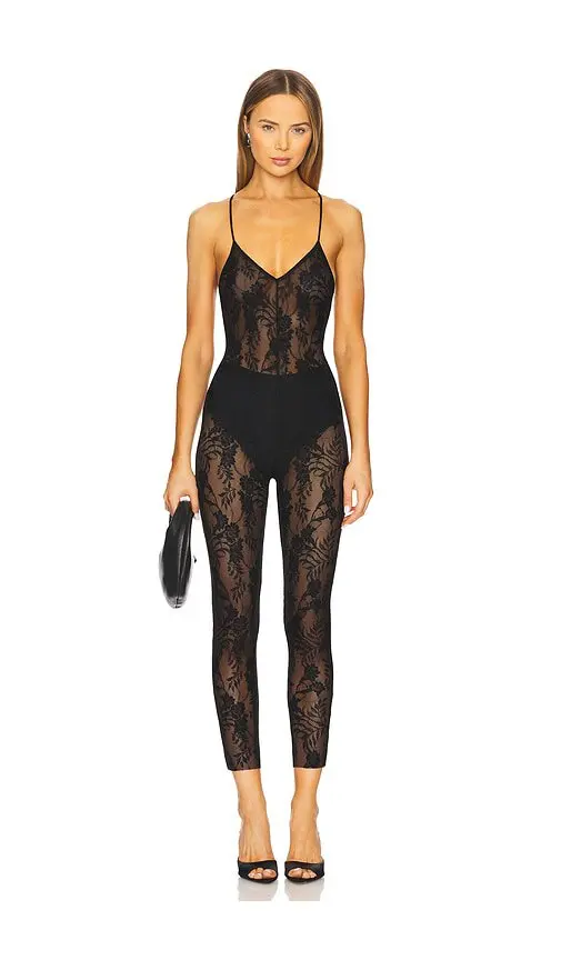 Norma Kamali Low Back Fara Slip Catsuit - Black