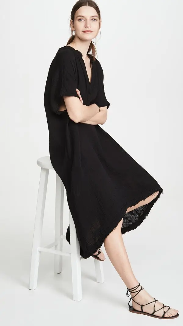 9seed Tunisia Cover Up - Black