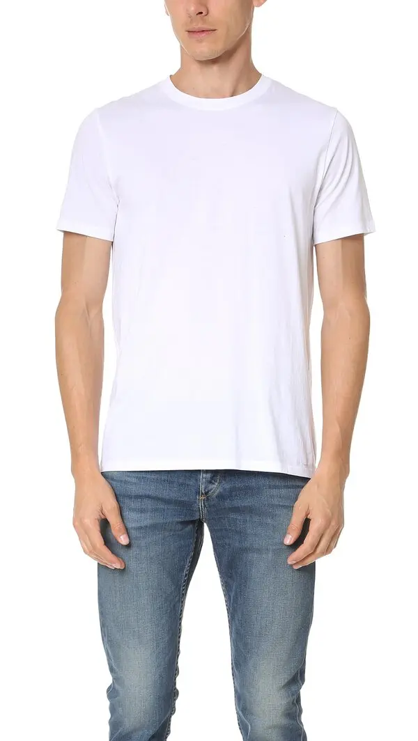 Vince Pima Crew Neck Tee - Optic White