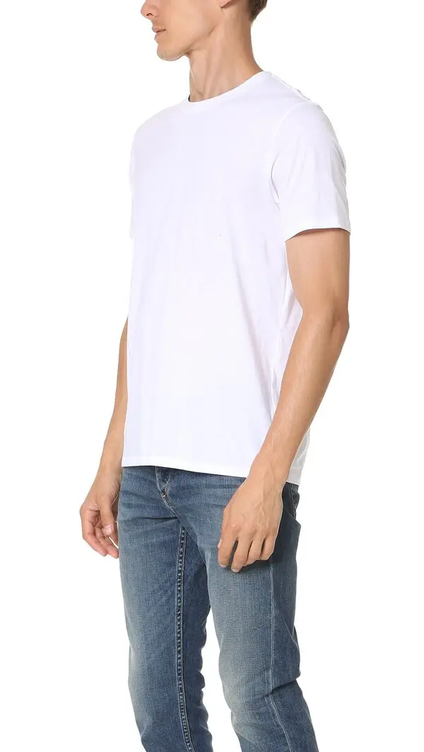 Vince Pima Crew Neck Tee - Optic White