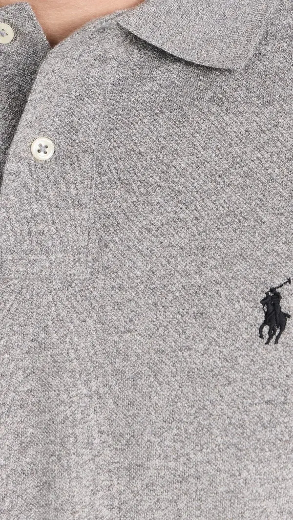 Polo Ralph Lauren Custom Slim Fit Iconic Mesh Polo - Canterbury Heather