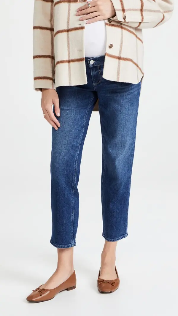 Paige Noella Straight Maternity Jeans - Roam
