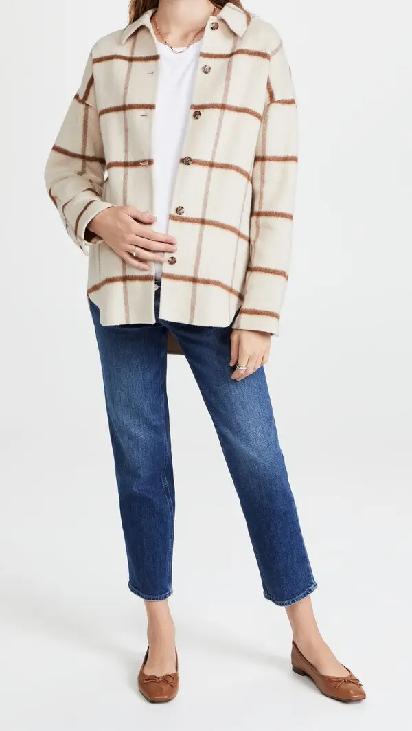 Paige Noella Straight Maternity Jeans - Roam