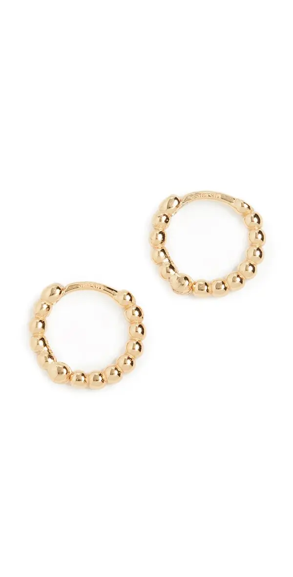 Shashi Katerina Pebble Hoop Earrings - Gold