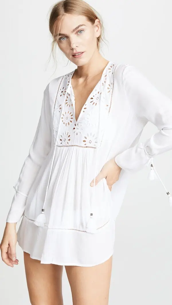 Playa Lucila Eyelet Tunic Dress