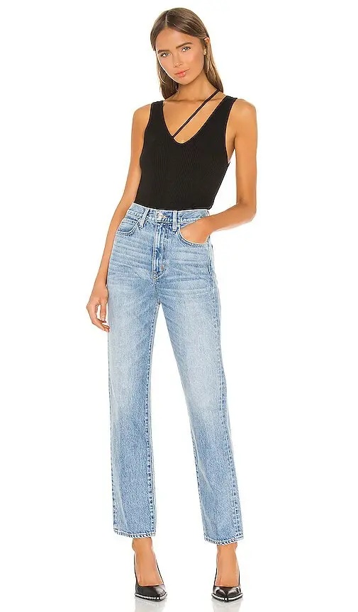 SLVRLAKE London High Rise Straight Jeans - Heartache