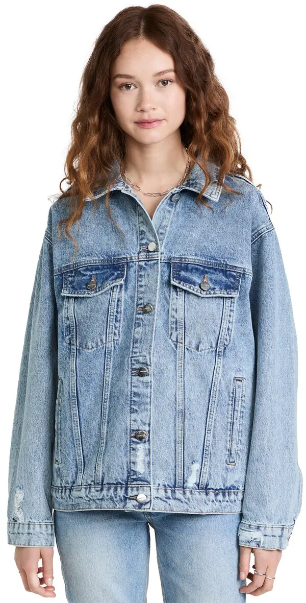 ANINE BING Rory Denim Trucker Jacket - Vintage Blue