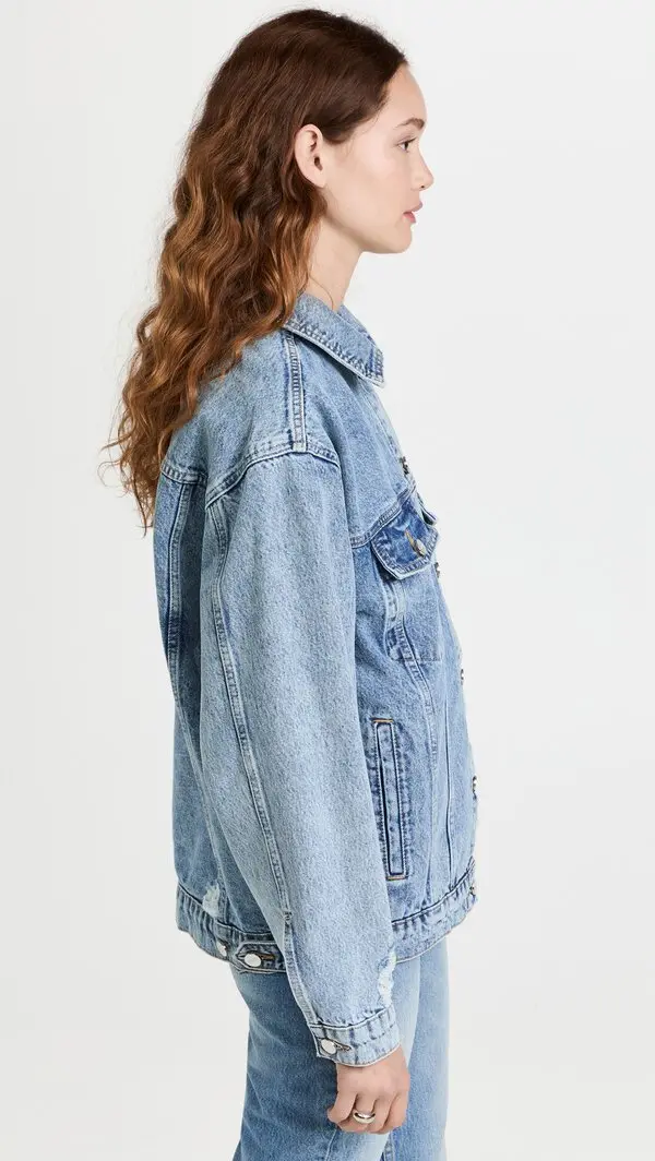 ANINE BING Rory Denim Trucker Jacket - Vintage Blue