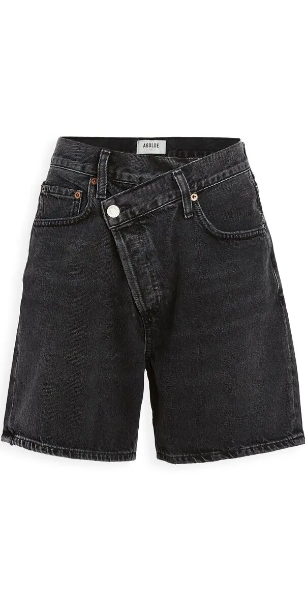 AGOLDE Crisscross Denim Shorts