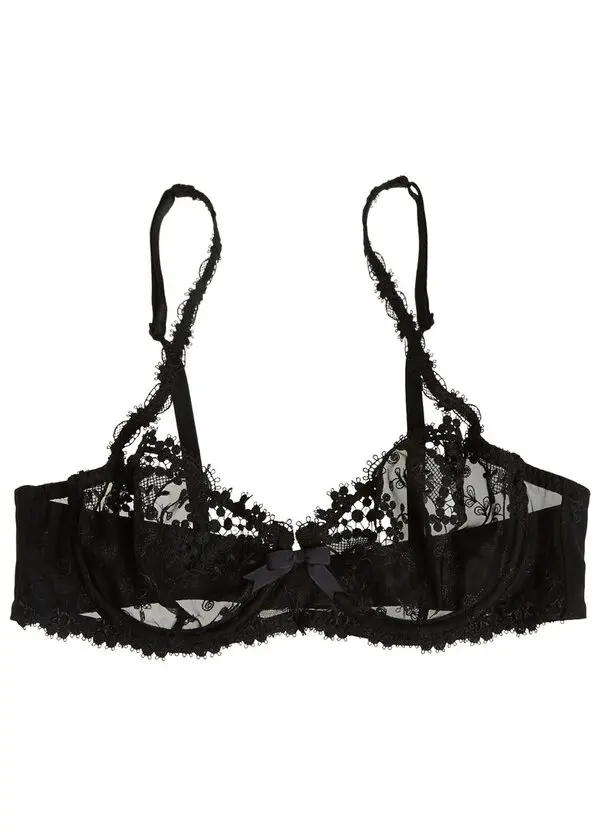 Simone Perele Wish Lace Half-cup Bra - Black