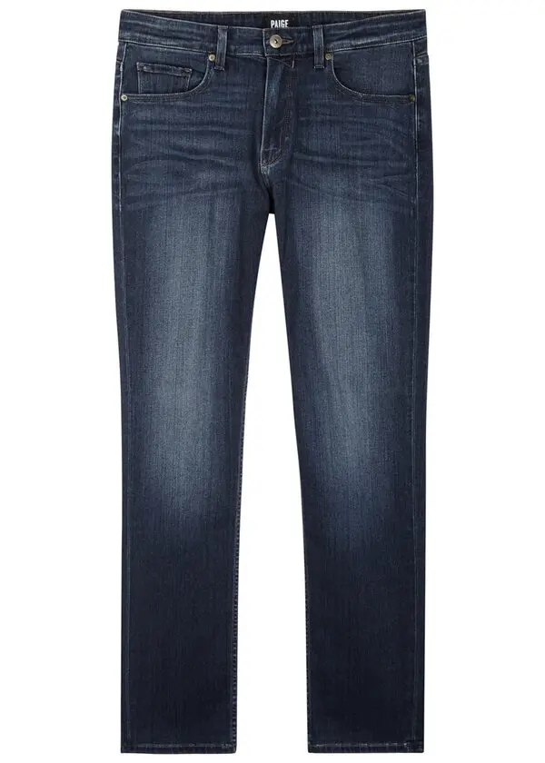 Paige Federal Straight-leg Jeans - Mid Blu