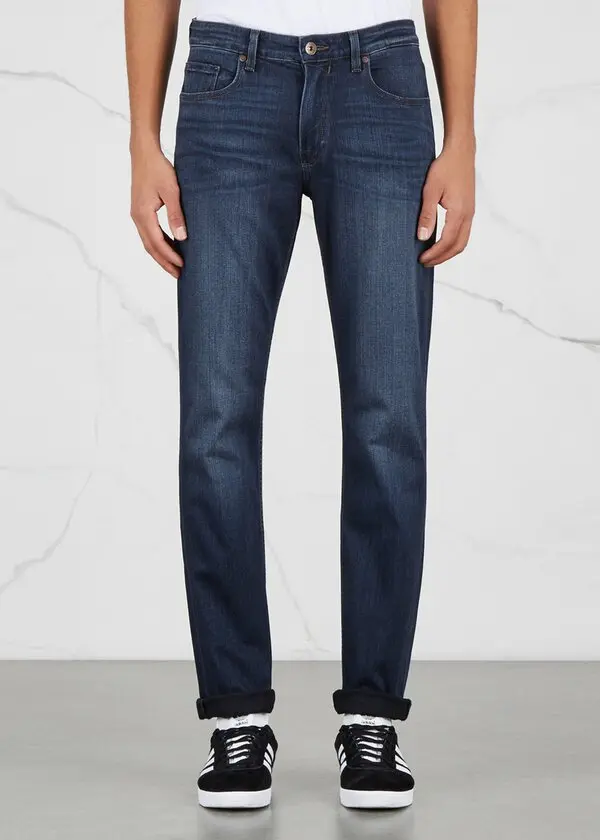 Paige Federal Straight-leg Jeans - Mid Blu