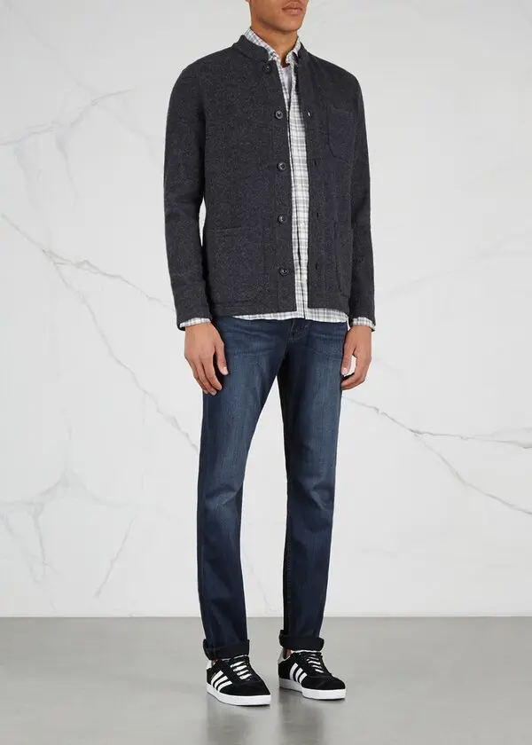 Paige Federal Straight-leg Jeans - Mid Blu