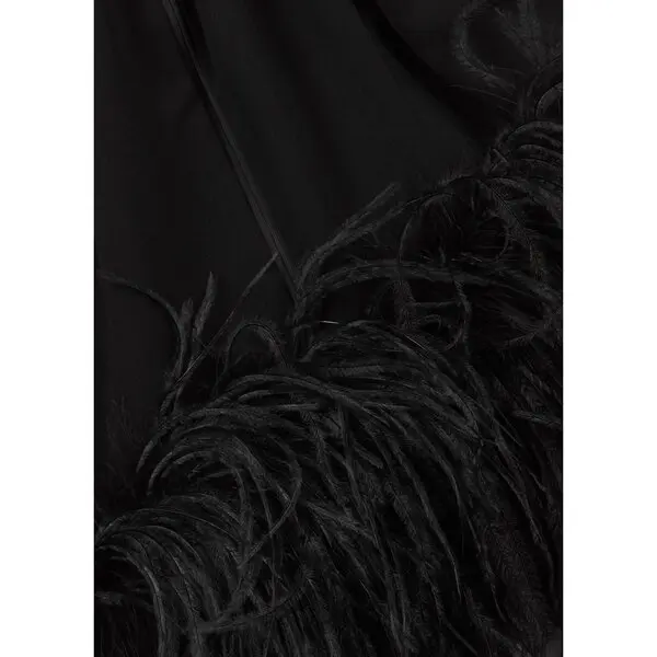 16Arlington Dickinson Feather-trimmed Top