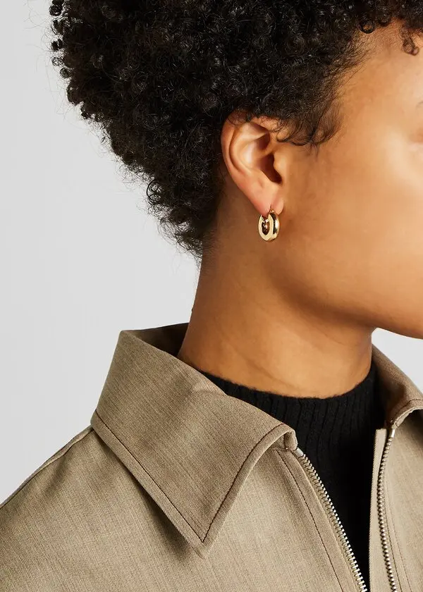 JIL SANDER Tone Hoop Earrings