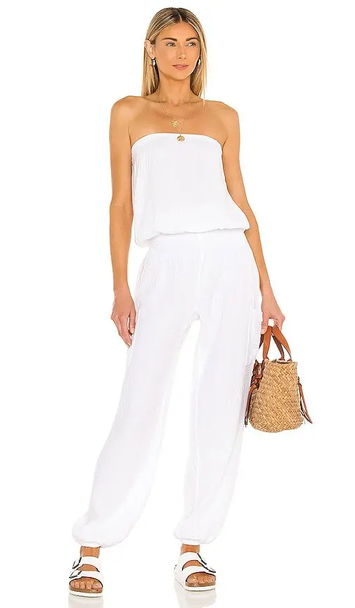 Bobi Beach Gauze Pant - White | Editorialist