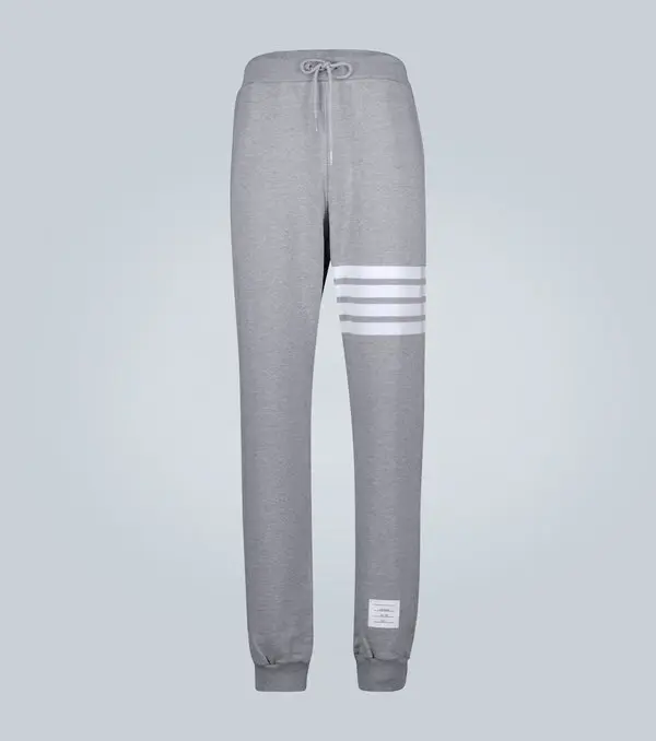 Thom Browne 4-bar Cotton Sweatpants - Grey