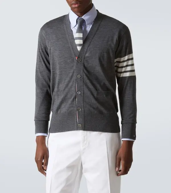 Thom Browne 4-bar Merino Wool Cardigan
