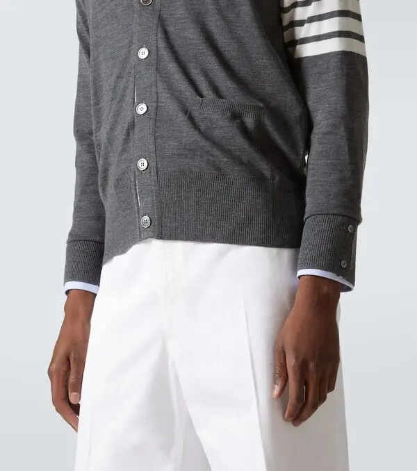 Thom Browne 4-bar Merino Wool Cardigan