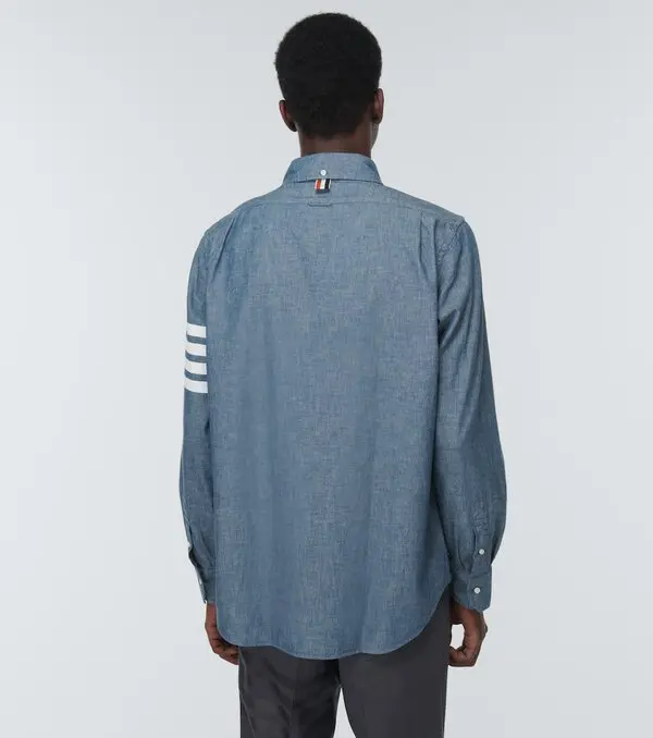 Thom Browne 4-bar Chambray Shirt - Blue