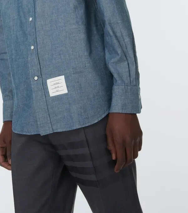 Thom Browne 4-bar Chambray Shirt - Blue