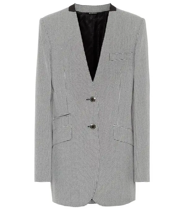 Givenchy Houndstooth Wool-blend Blazer