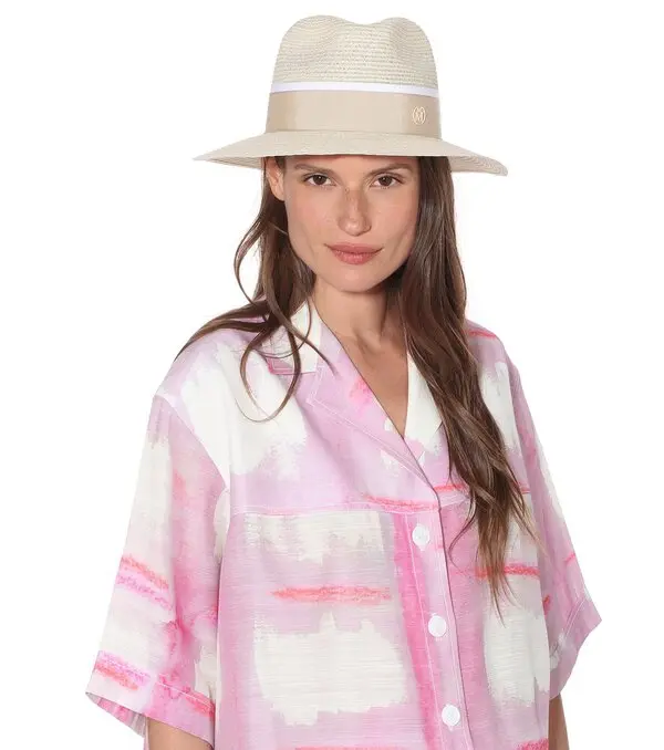MAISON MICHEL Henrietta Straw Fedora