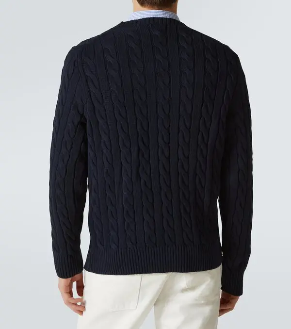 Polo Ralph Lauren 100% Cotton Quarter Zip Sweater - Blue